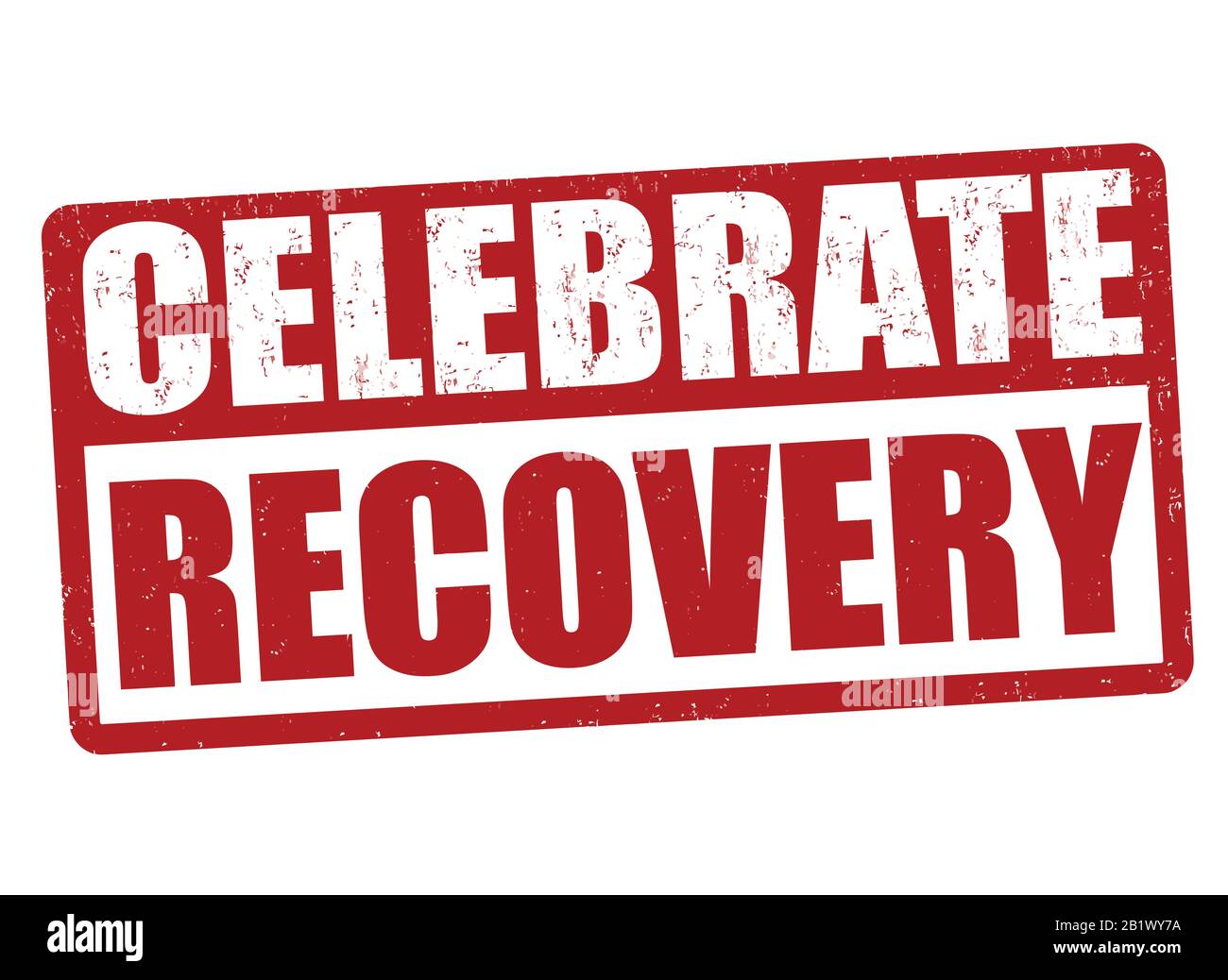 Celebrate recovery sign or stamp on white background, vector ...