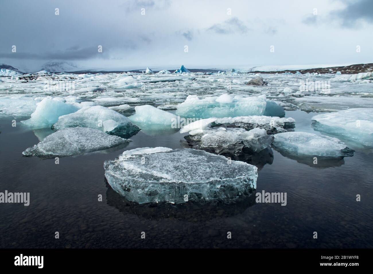 Details of the ice blocks floating in Jökulsárlón glacier lake in ...
