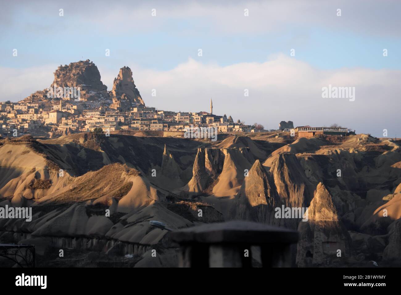 turkish fort towns in cappadocia Stock Photo - Alamy