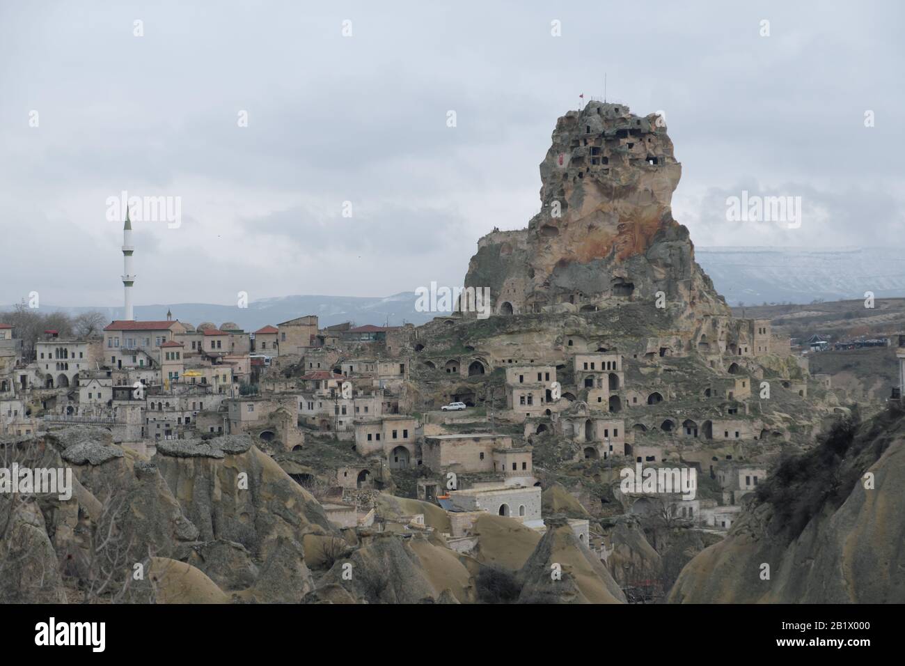turkish fort towns in cappadocia Stock Photo - Alamy