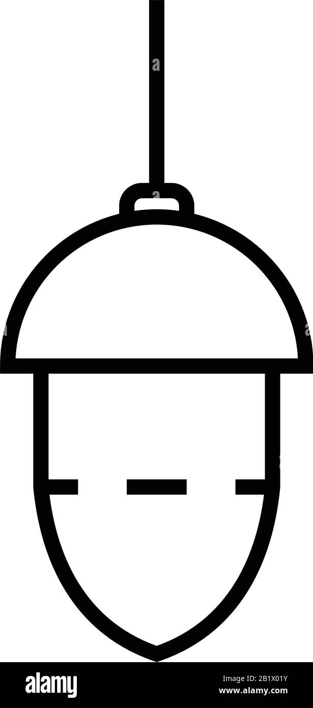 Lamp line icon, concept sign, outline vector illustration, linear ...