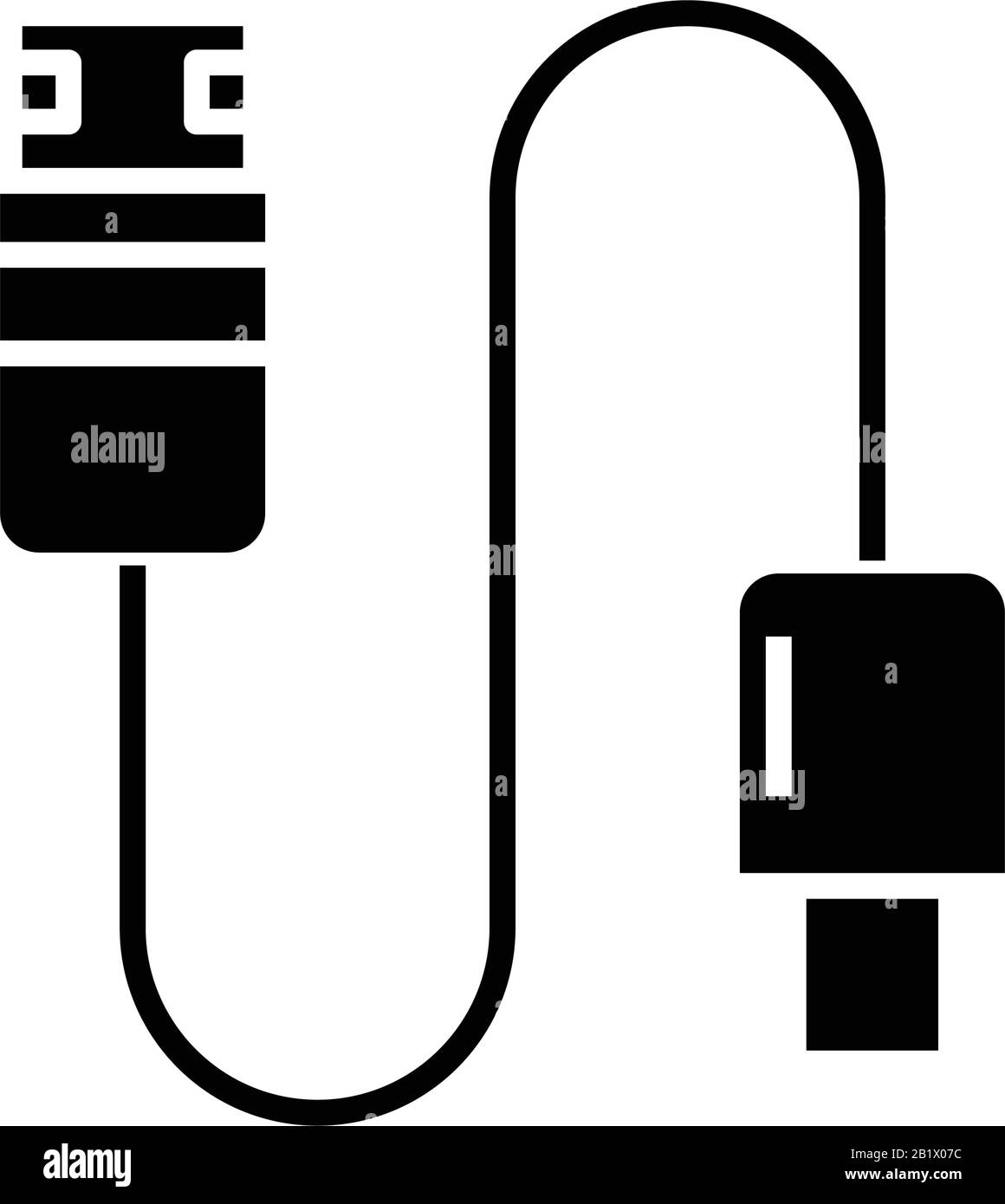 Connection tool black icon, concept illustration, vector flat symbol ...