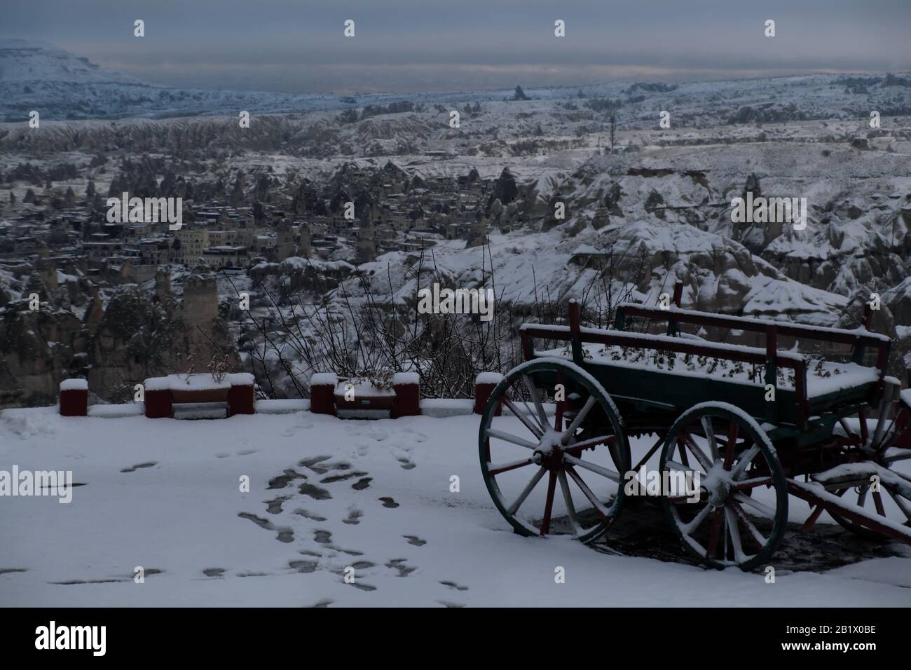Rustic wagon in rural turkey Stock Photo - Alamy