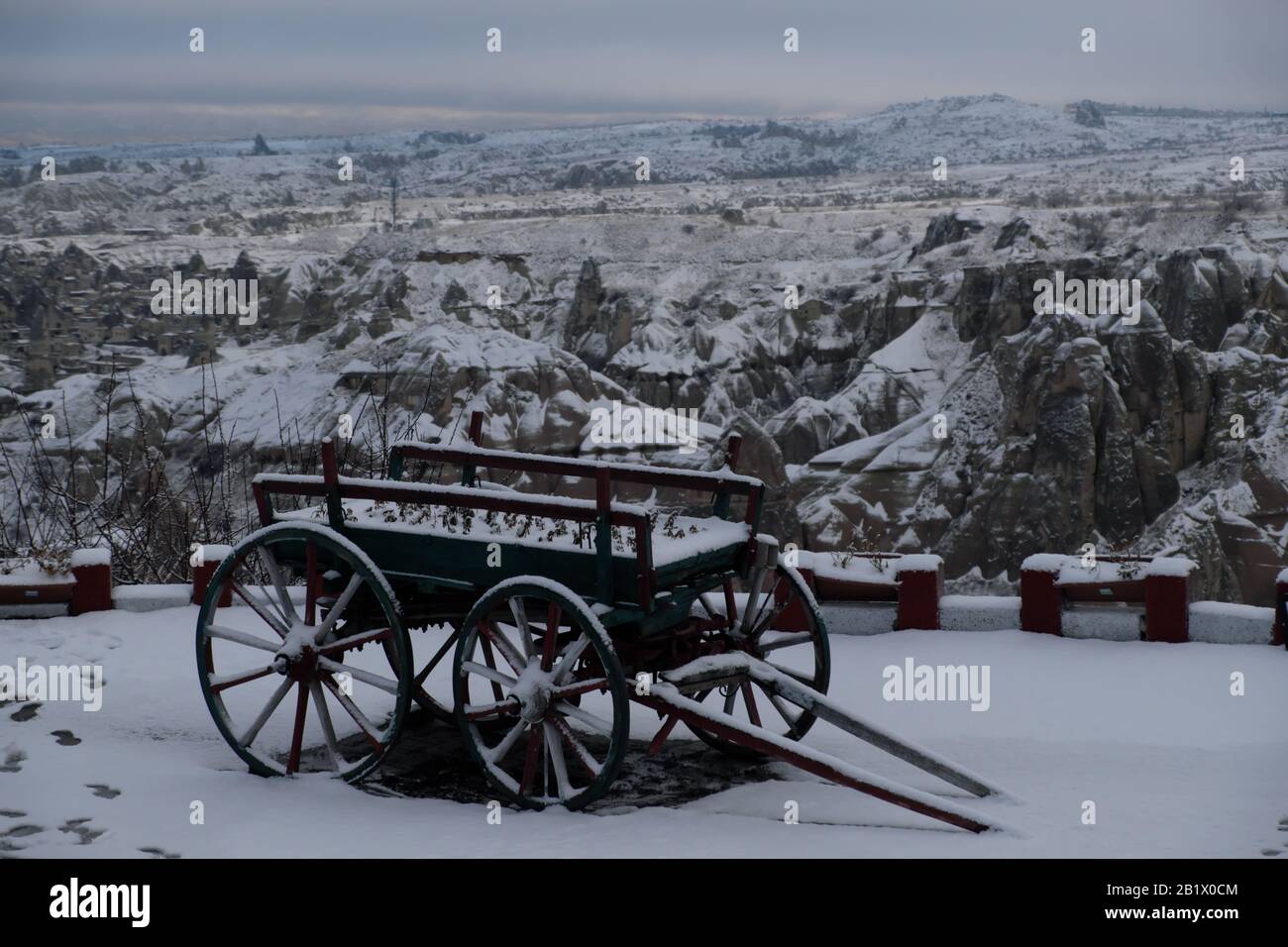 Rustic wagon in rural turkey Stock Photo - Alamy