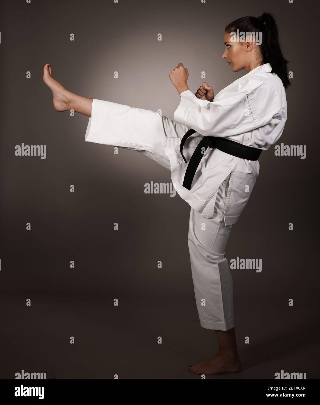 Karate Girl High Kick