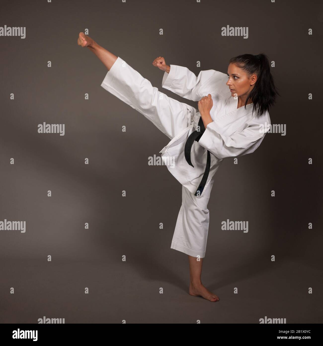 Karate Girl High Kick
