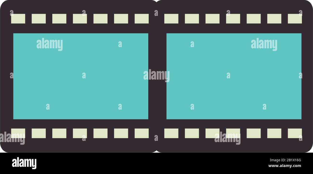 Movie strip line fill style icon design, Cinema video film media ...