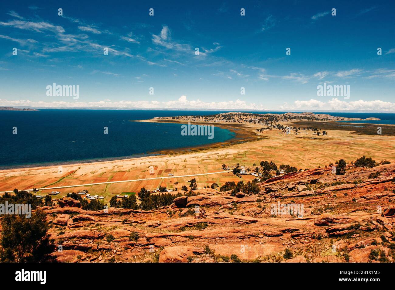 Landscapes of Lake Titicaca in Bolivia Stock Photo - Alamy