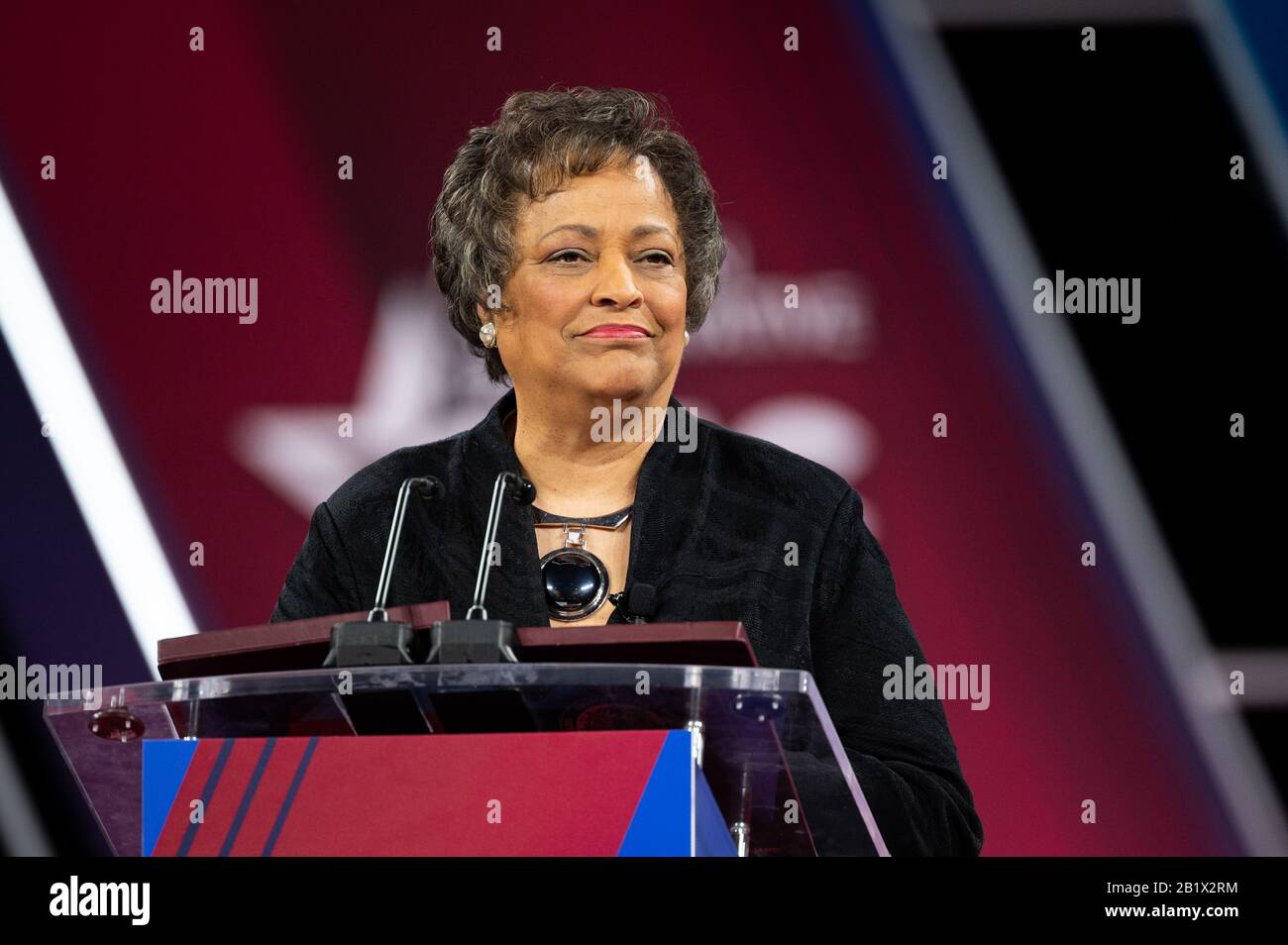 Kay James, The Heritage Foundation, speaks during the Conservative ...