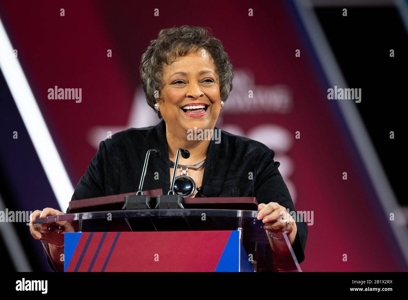 Kay James, The Heritage Foundation, speaks during the Conservative ...