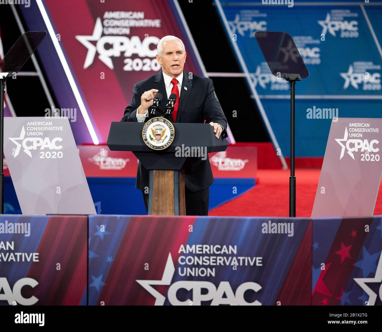 Vice President Mike Pence speaks during the Conservative Political ...