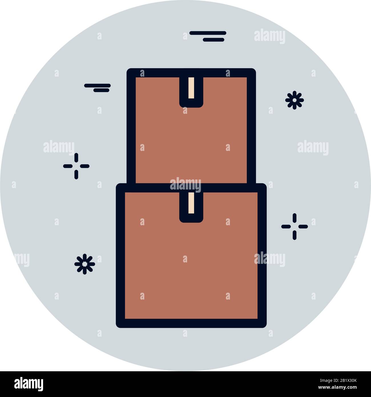 Boxes fill block style icon design, Delivery logistics transportation ...