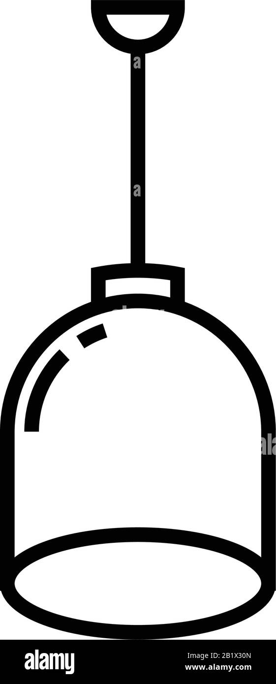 Lamp light line icon, concept sign, outline vector illustration, linear ...