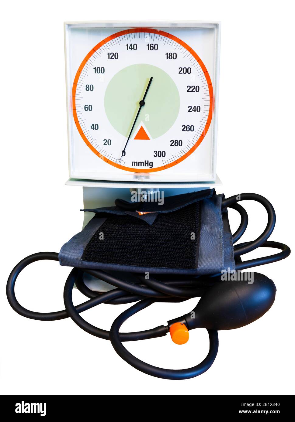 Blood pressure monitoring device including large display and cuff Stock ...