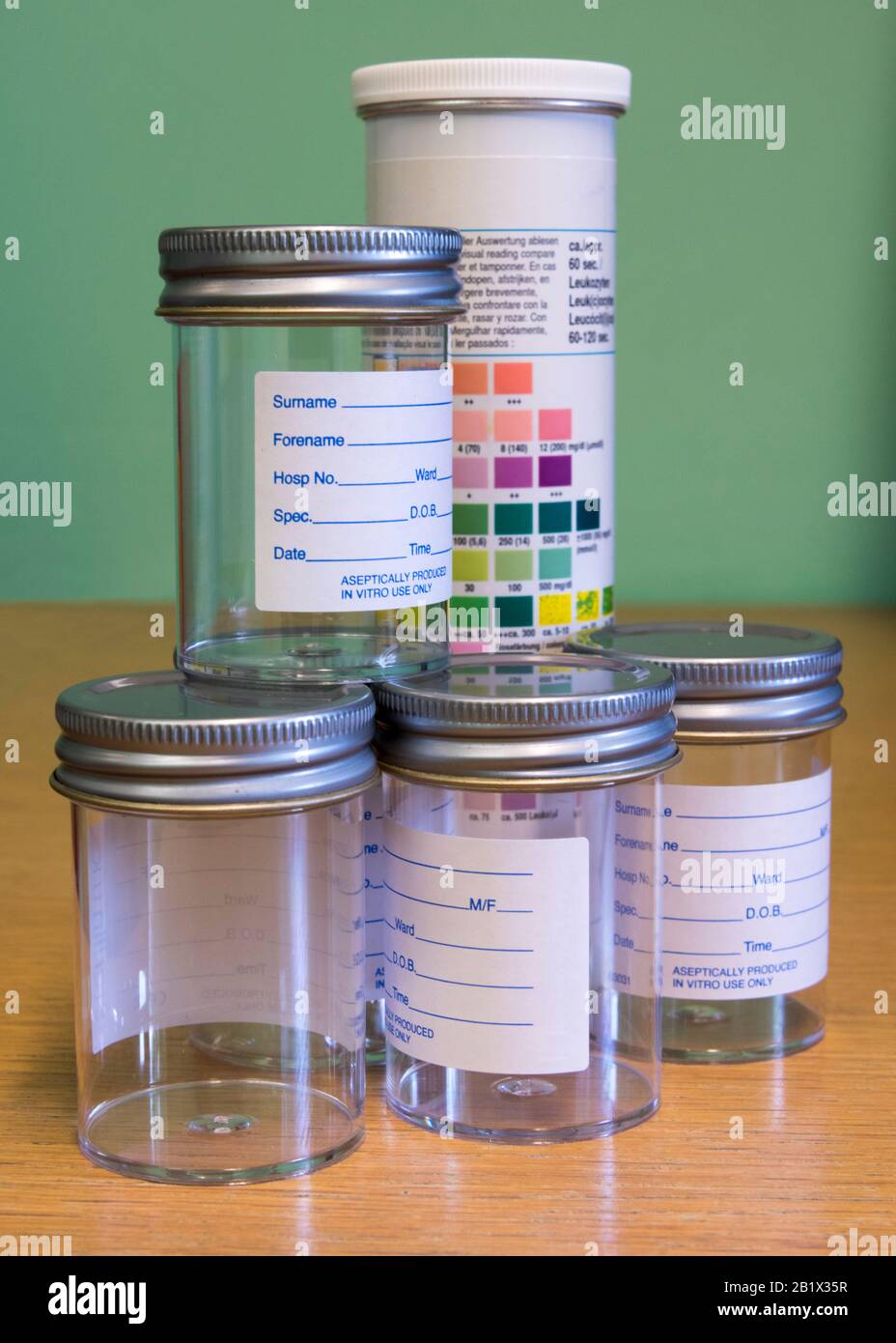 Variety of specimen jars and containers for medical use Stock Photo - Alamy