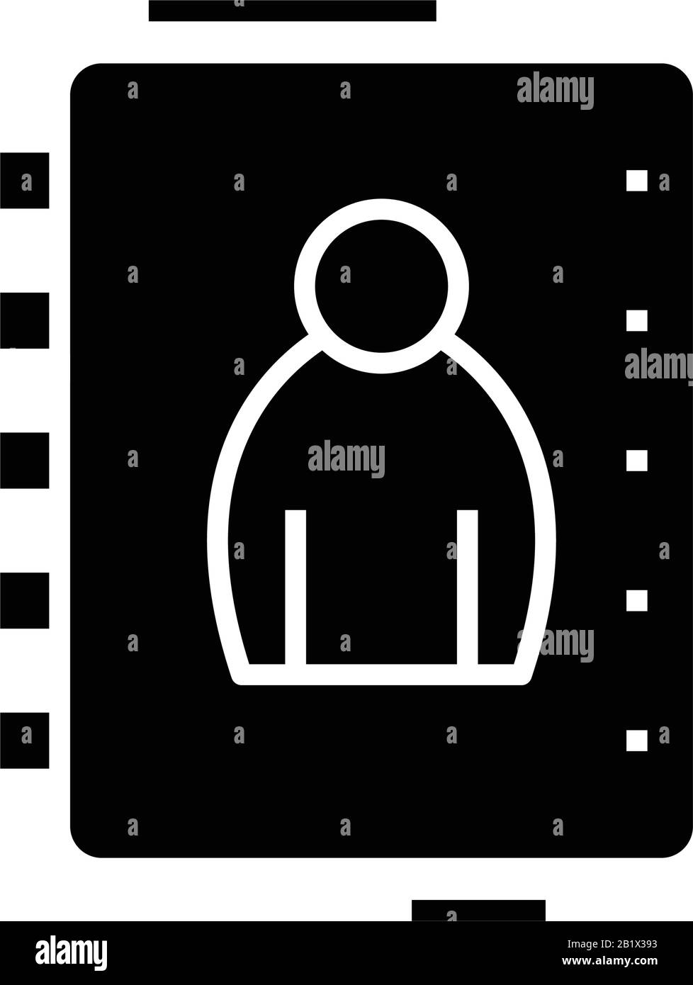 Daily planner black icon, concept illustration, vector flat symbol ...