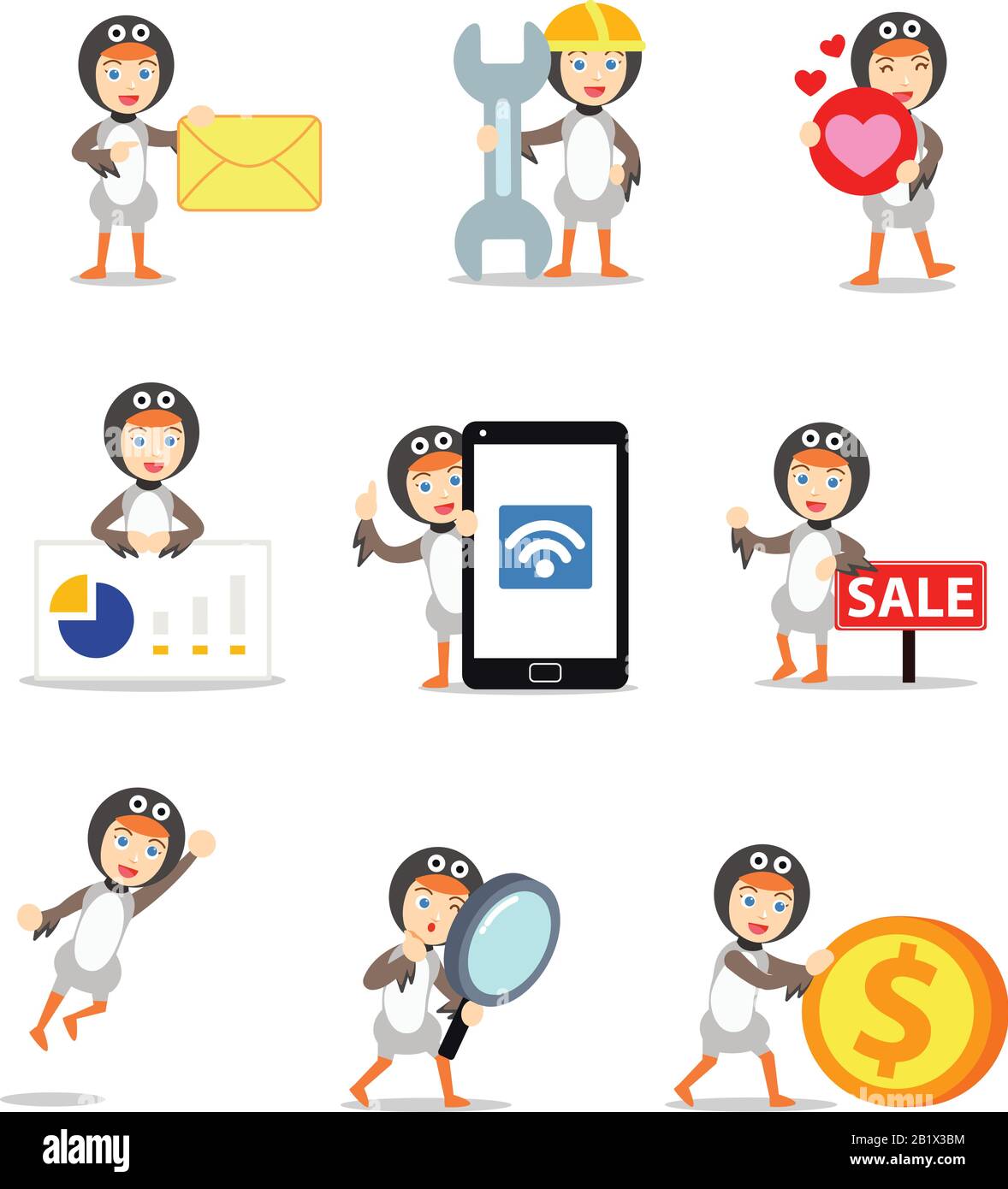 Person dressed as duck Stock Vector Images - Alamy