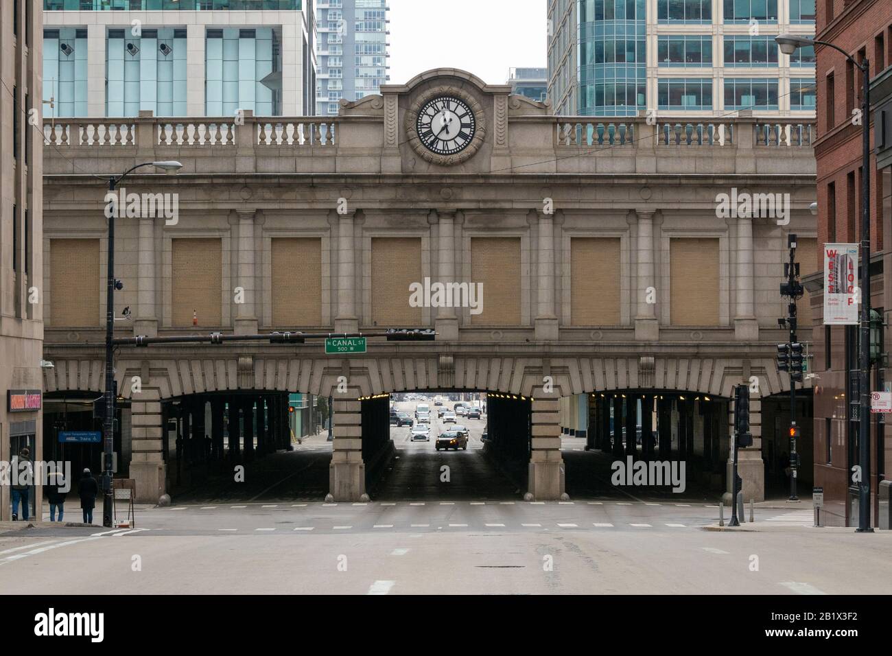 Chicago, Illinois, United States - February 9, 2020: Ogilvie train ...