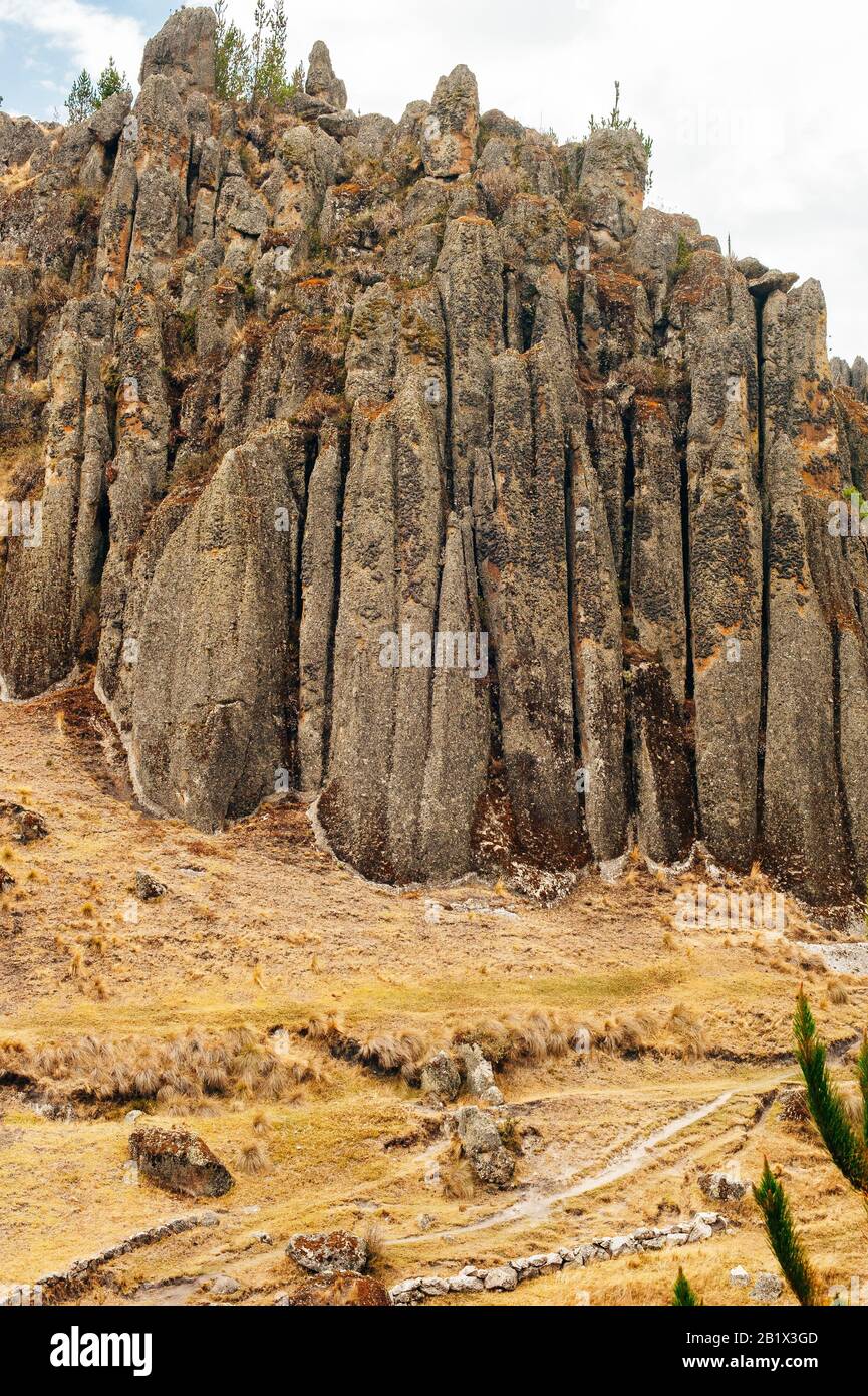 Mystical rock formations of Cumbemayo in Cajamarca PERU Stock Photo - Alamy