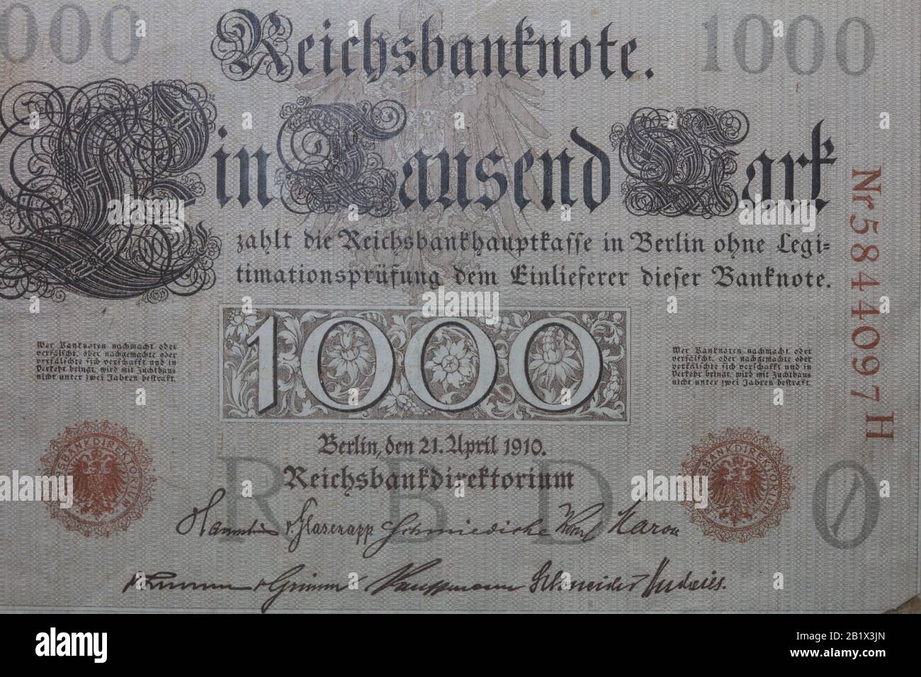Old original german money macro background fifty megapixels stock ...