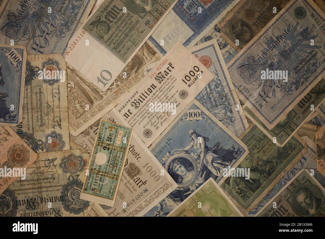 Old original german money macro background fifty megapixels stock ...