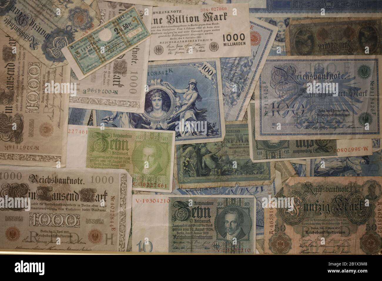 Old original german money macro background fifty megapixels stock ...