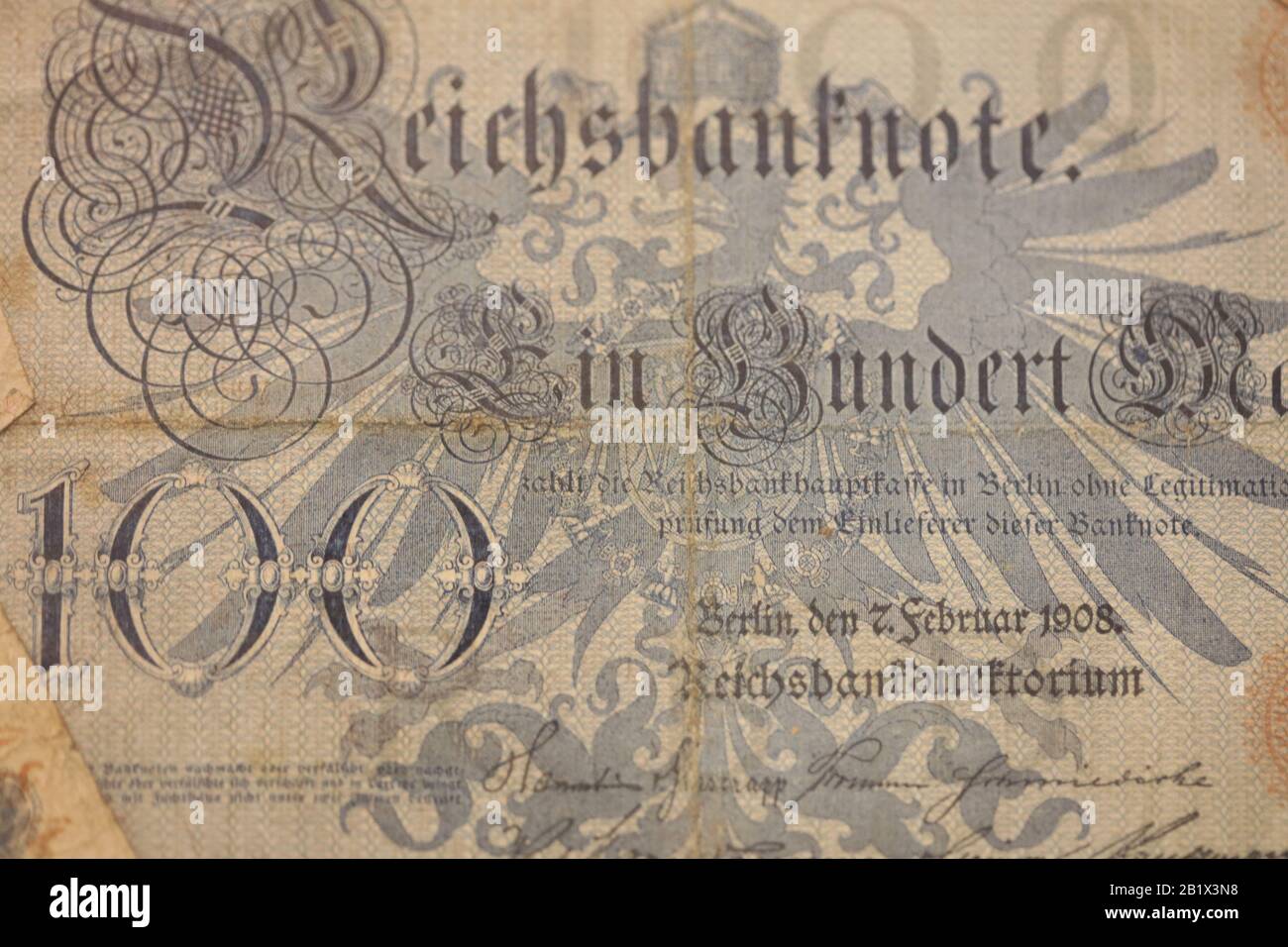 Old original german money macro background fifty megapixels stock ...