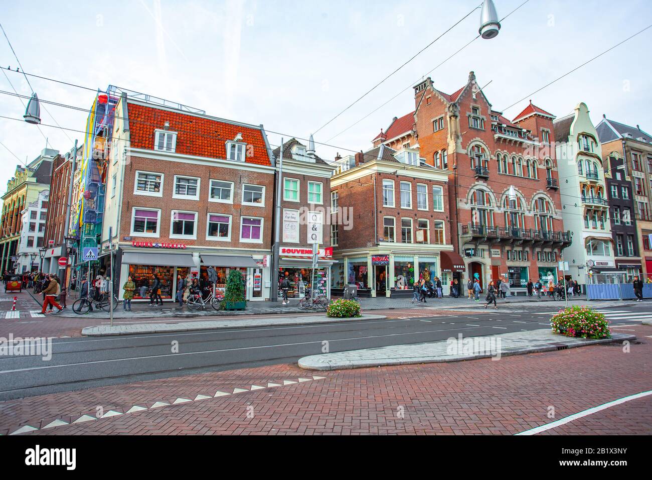 Amsterdam, Netherlands - October 15, 2019: Typical colorful buildings ...