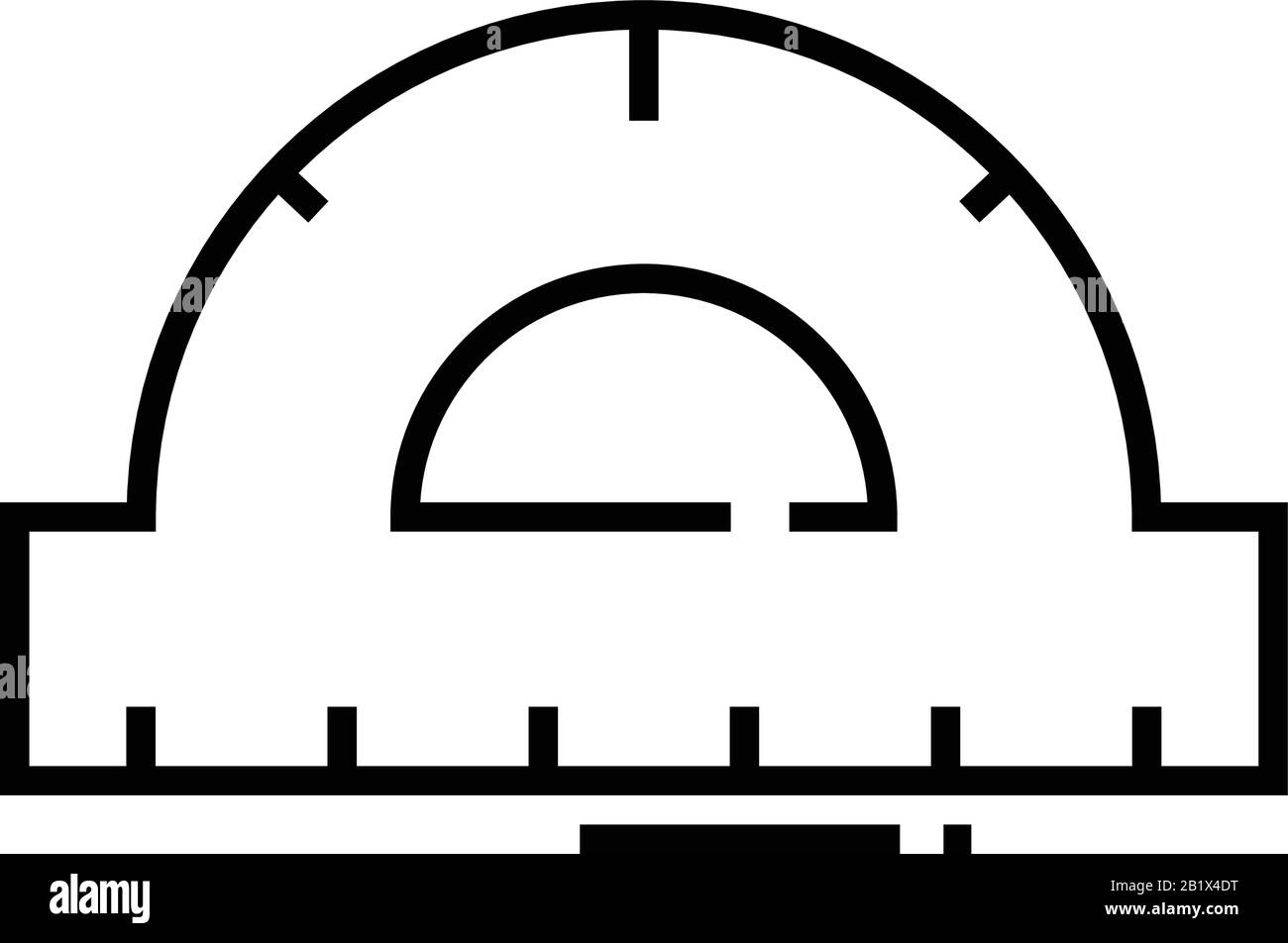 Measurement tool line icon, concept sign, outline vector illustration ...