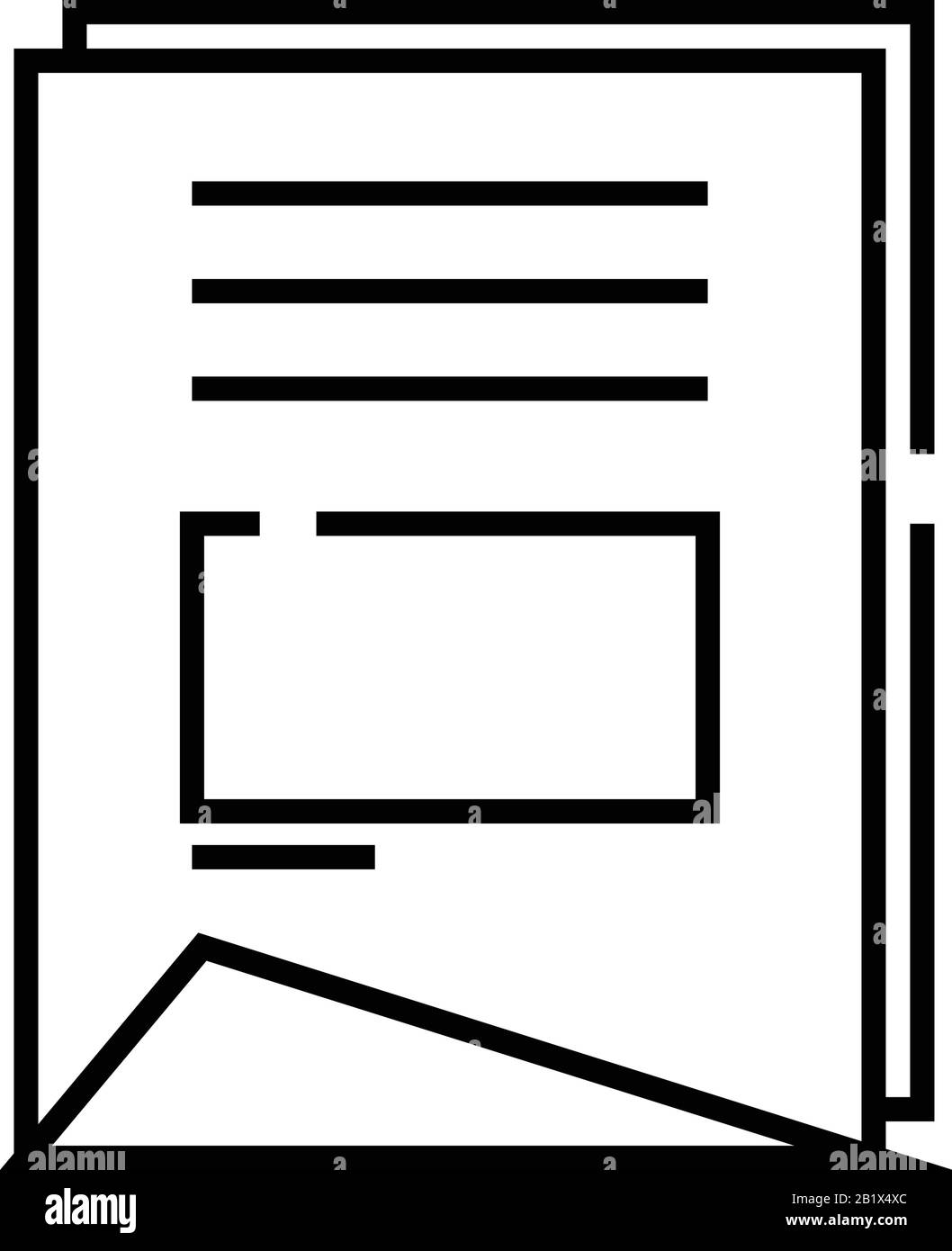 Letter line icon, concept sign, outline vector illustration, linear ...
