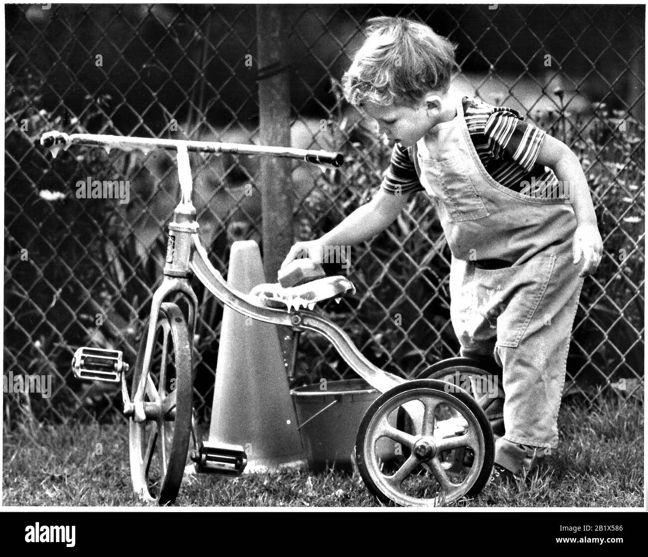 Boy bike retro Black and White Stock Photos & Images - Alamy