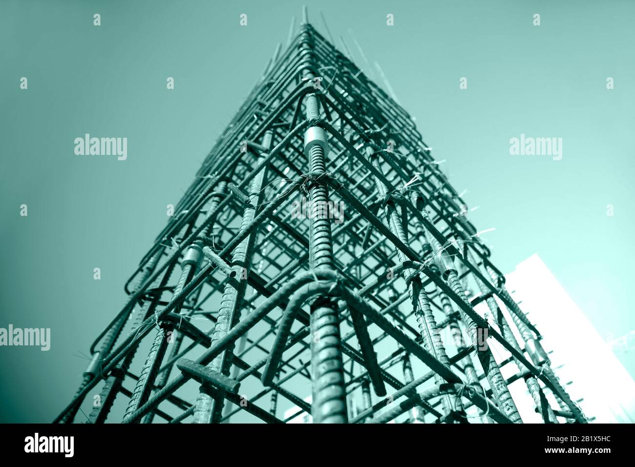 Steel grid on the construction site Stock Photo - Alamy