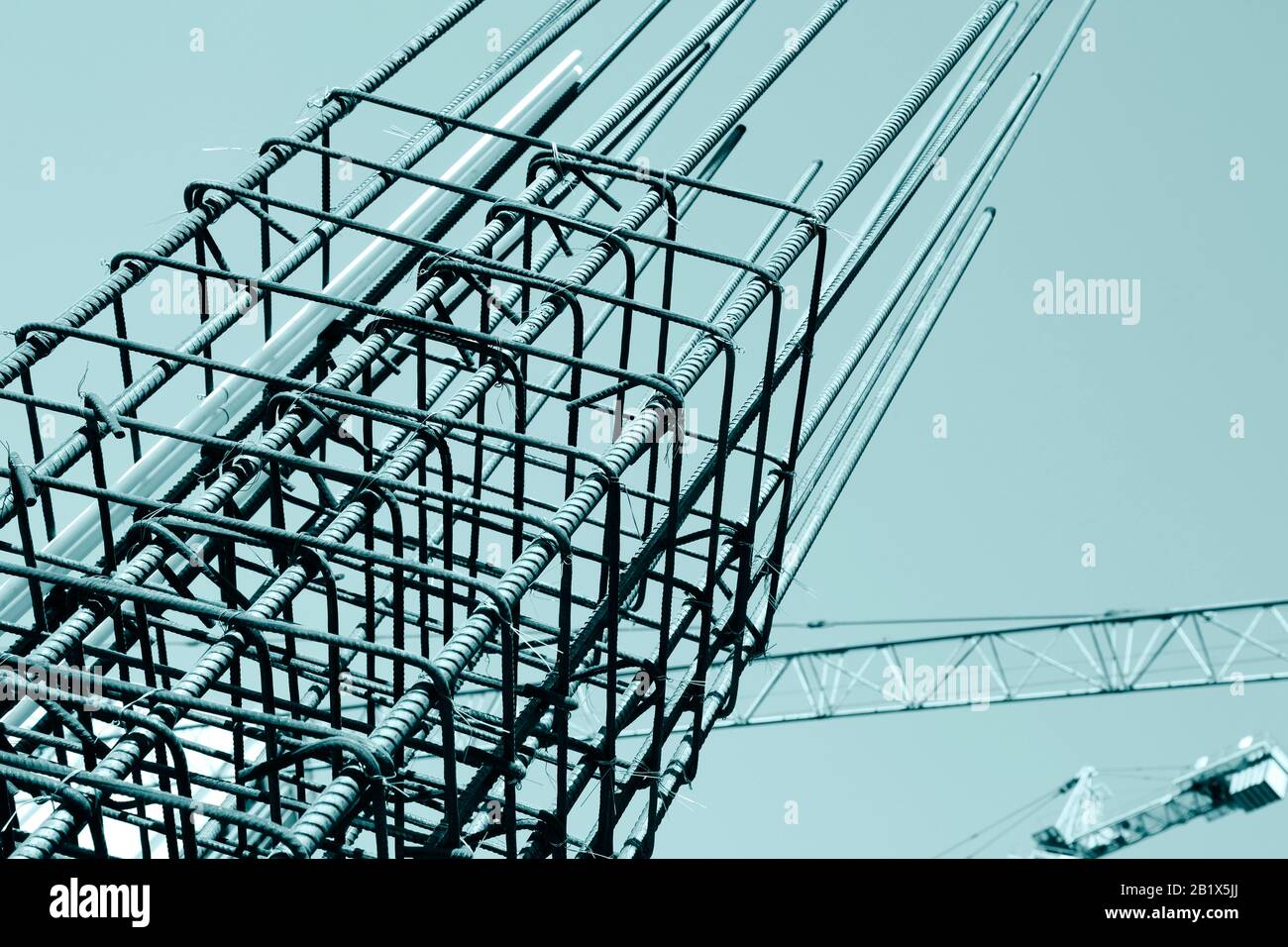 Steel grid on the construction site Stock Photo - Alamy