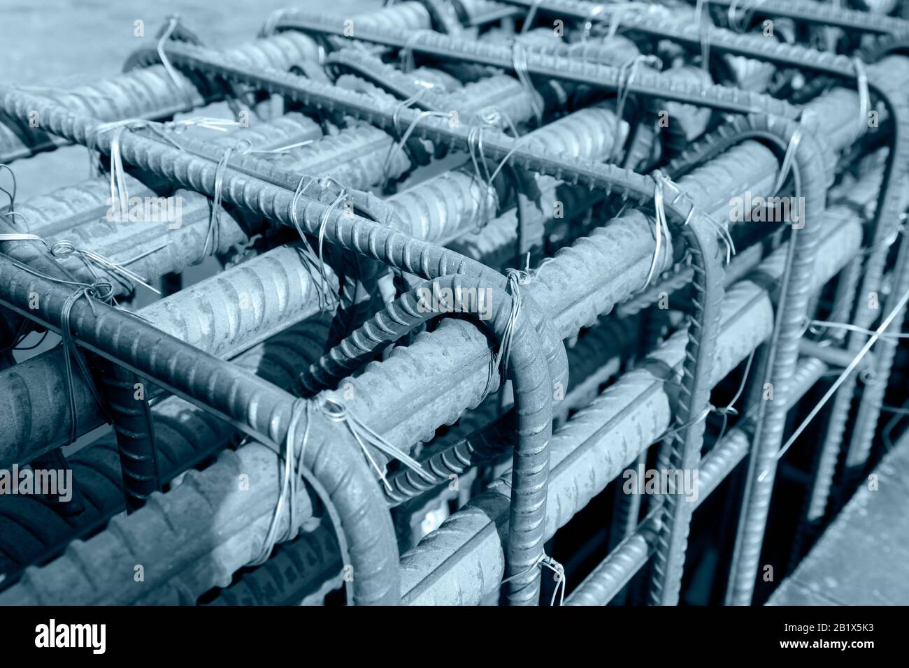 Steel grid on the construction site Stock Photo - Alamy