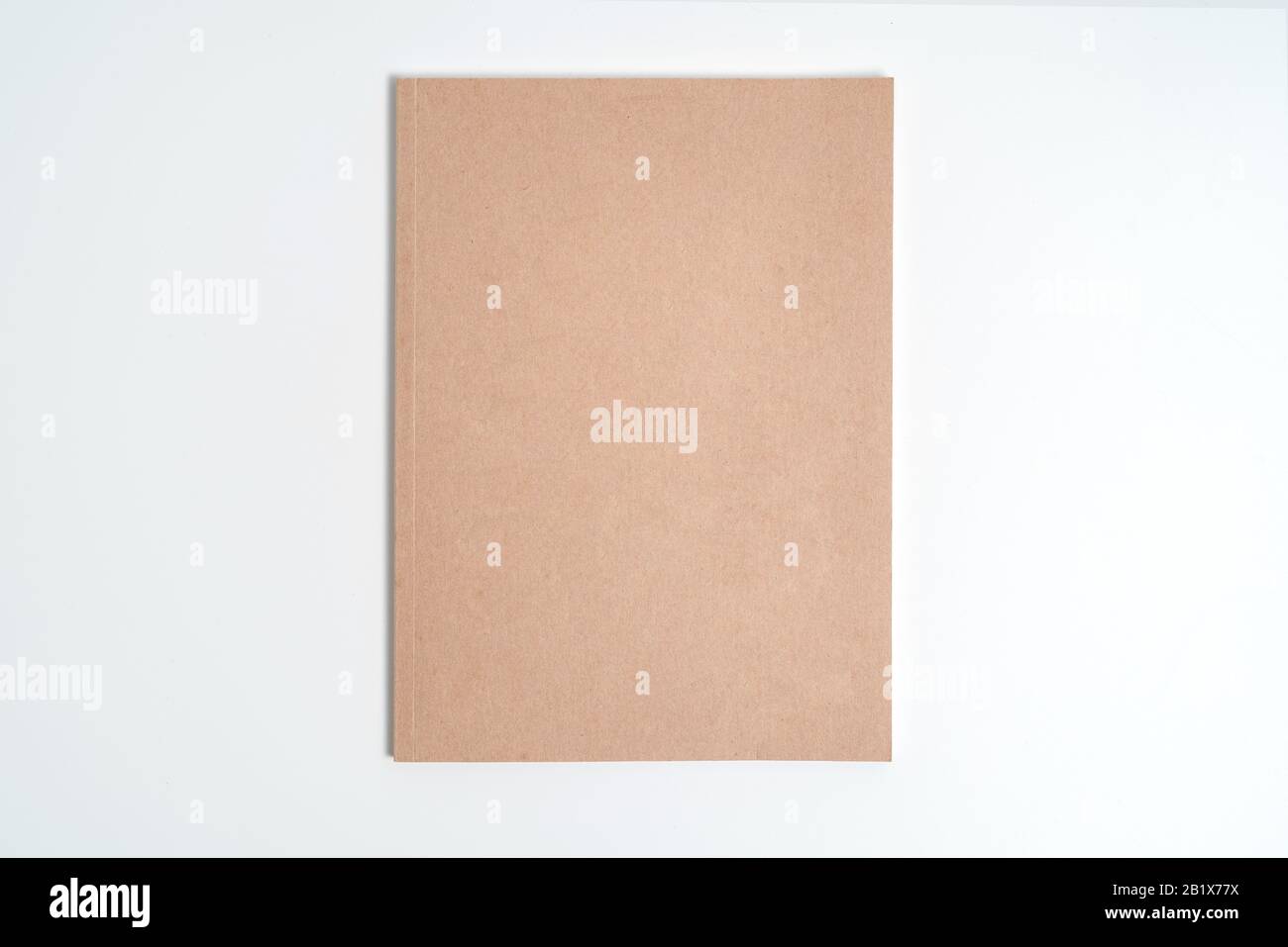 Brown spiral notebook isolated on white background.top view Stock Photo ...