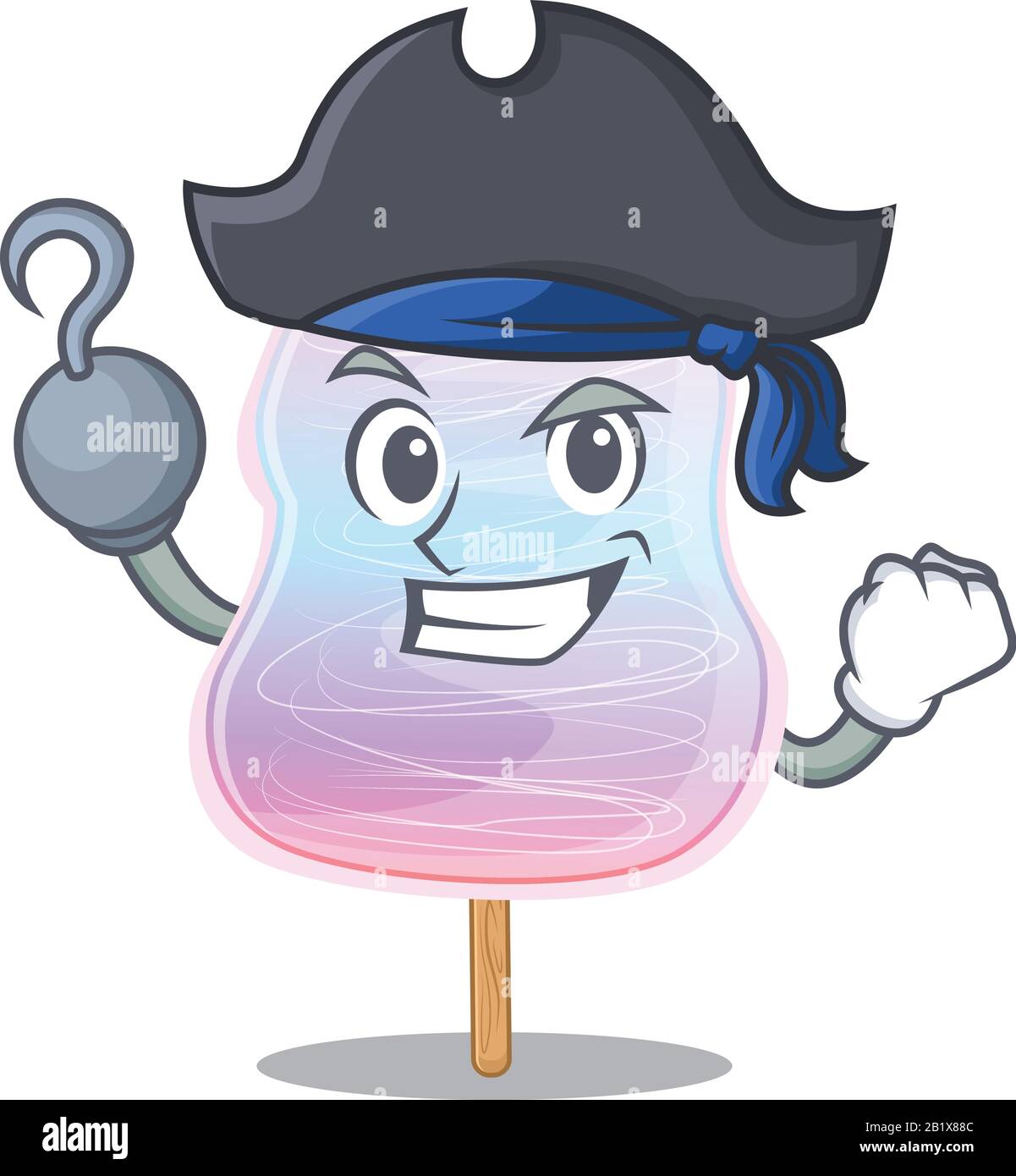 Cute rainbow cotton candy mascot design with a hat Stock Vector Image ...