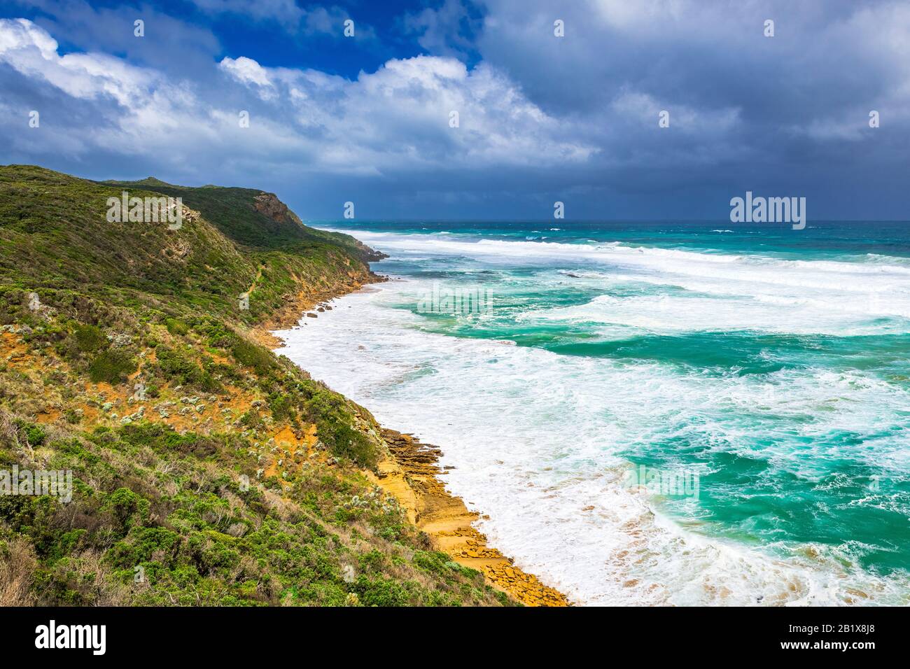 Castle Cove with a storm approaching. Great Ocean Road, Victoria ...