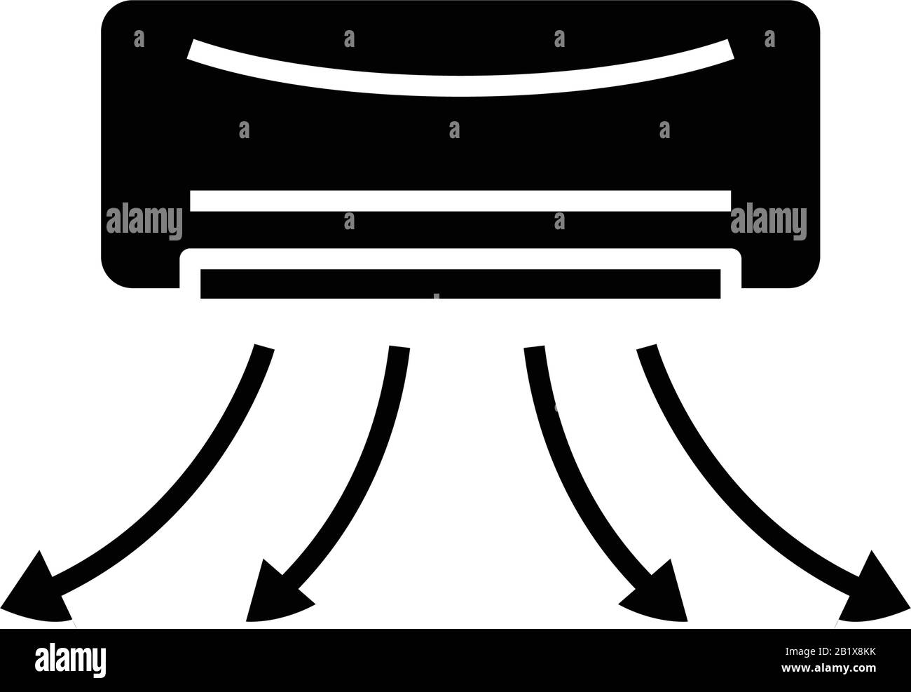 Conditioner black icon, concept illustration, vector flat symbol, glyph ...