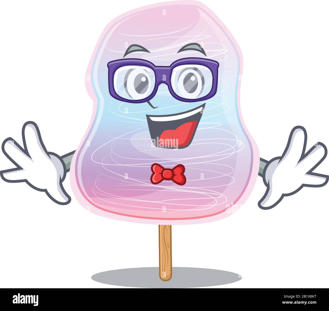 A cartoon concept of Geek rainbow cotton candy design Stock Vector ...