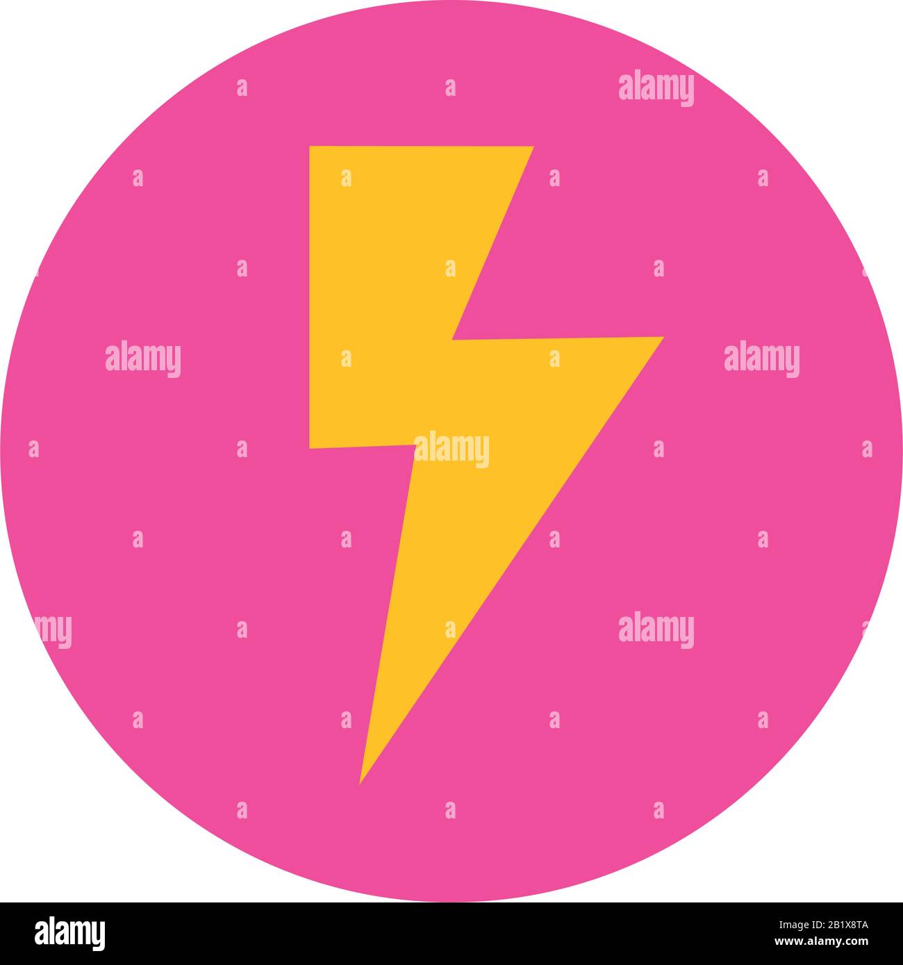 Thunder shape flat block style icon design, Weather rain power electric ...