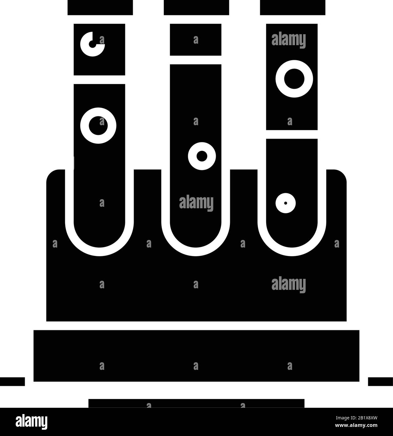 Clinical reserch black icon, concept illustration, vector flat symbol ...