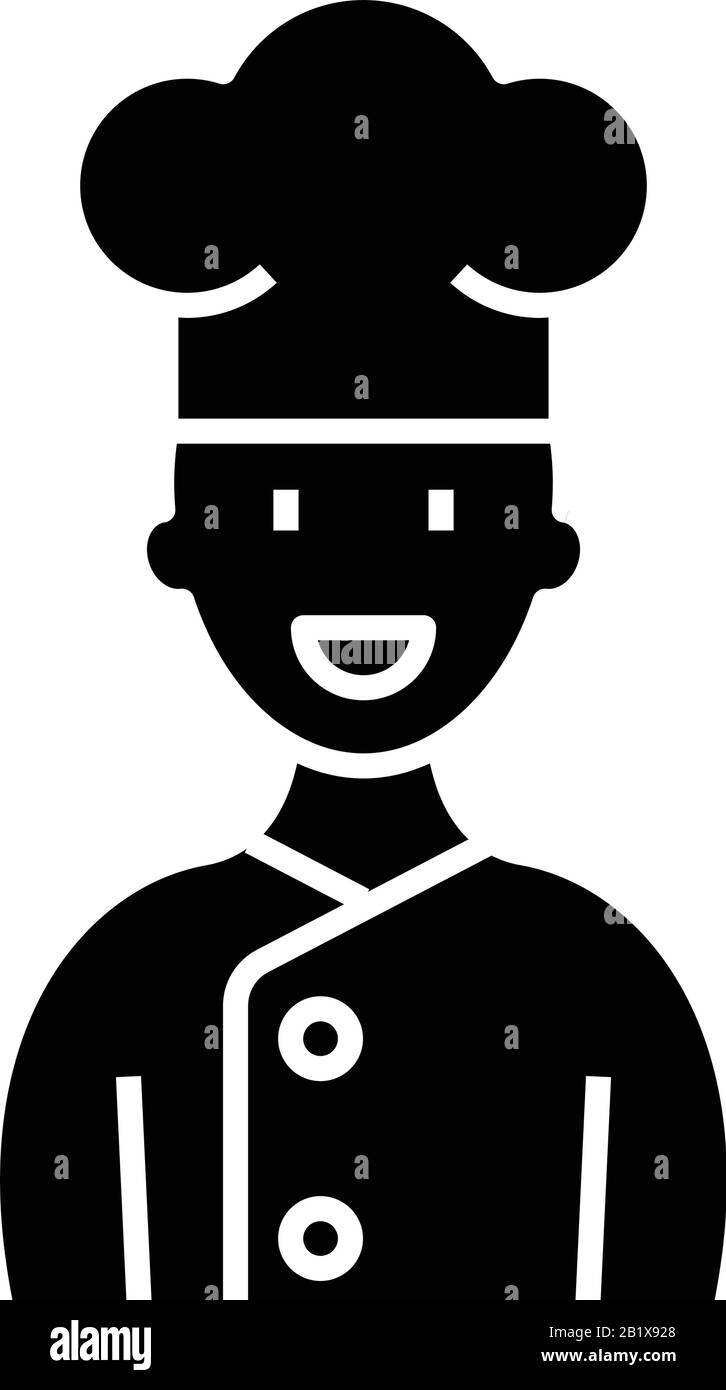 Vector black icon man restaurant recipe hi-res stock photography and ...