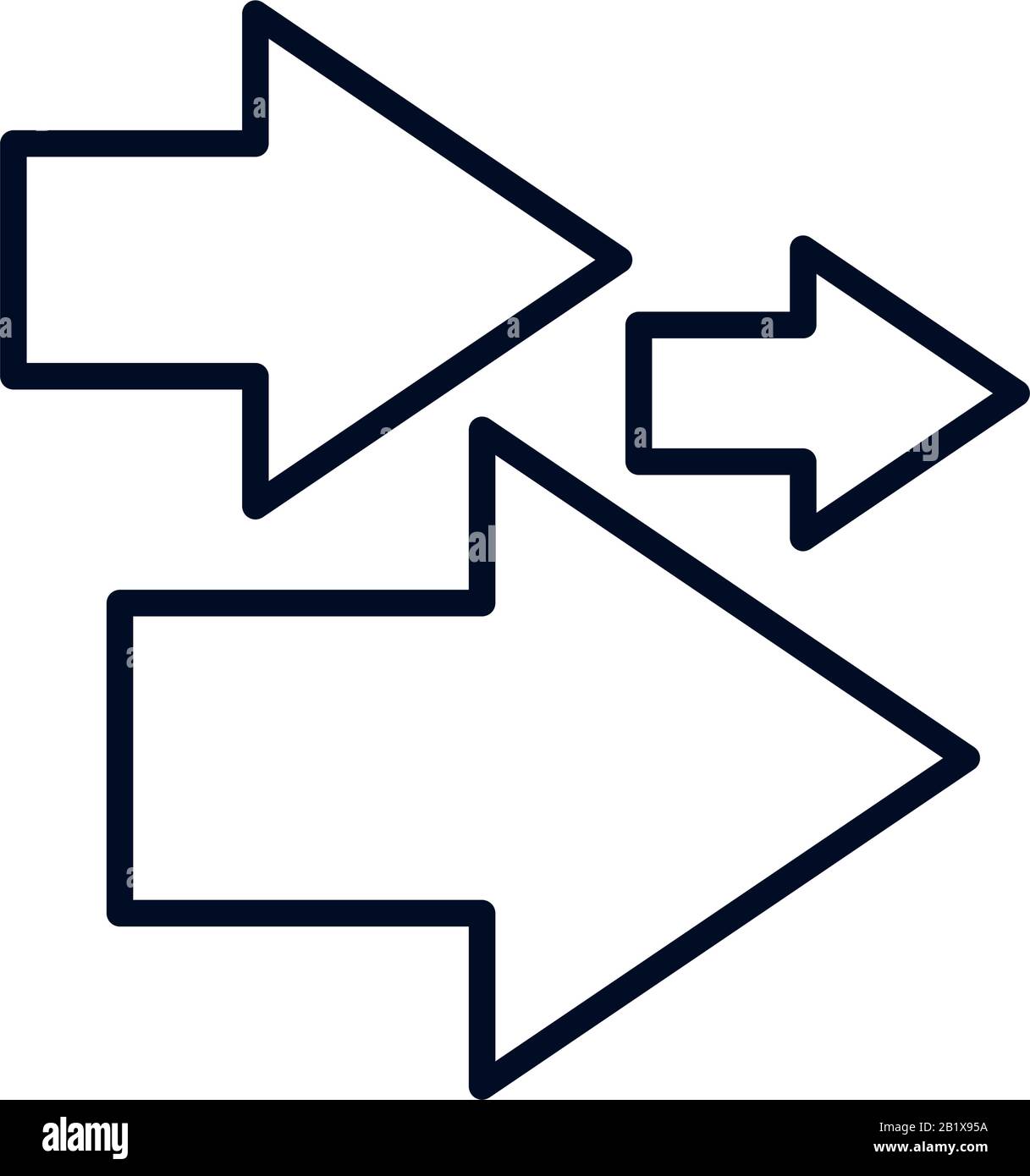 Arrows line style icon design of Direction element web forward ...