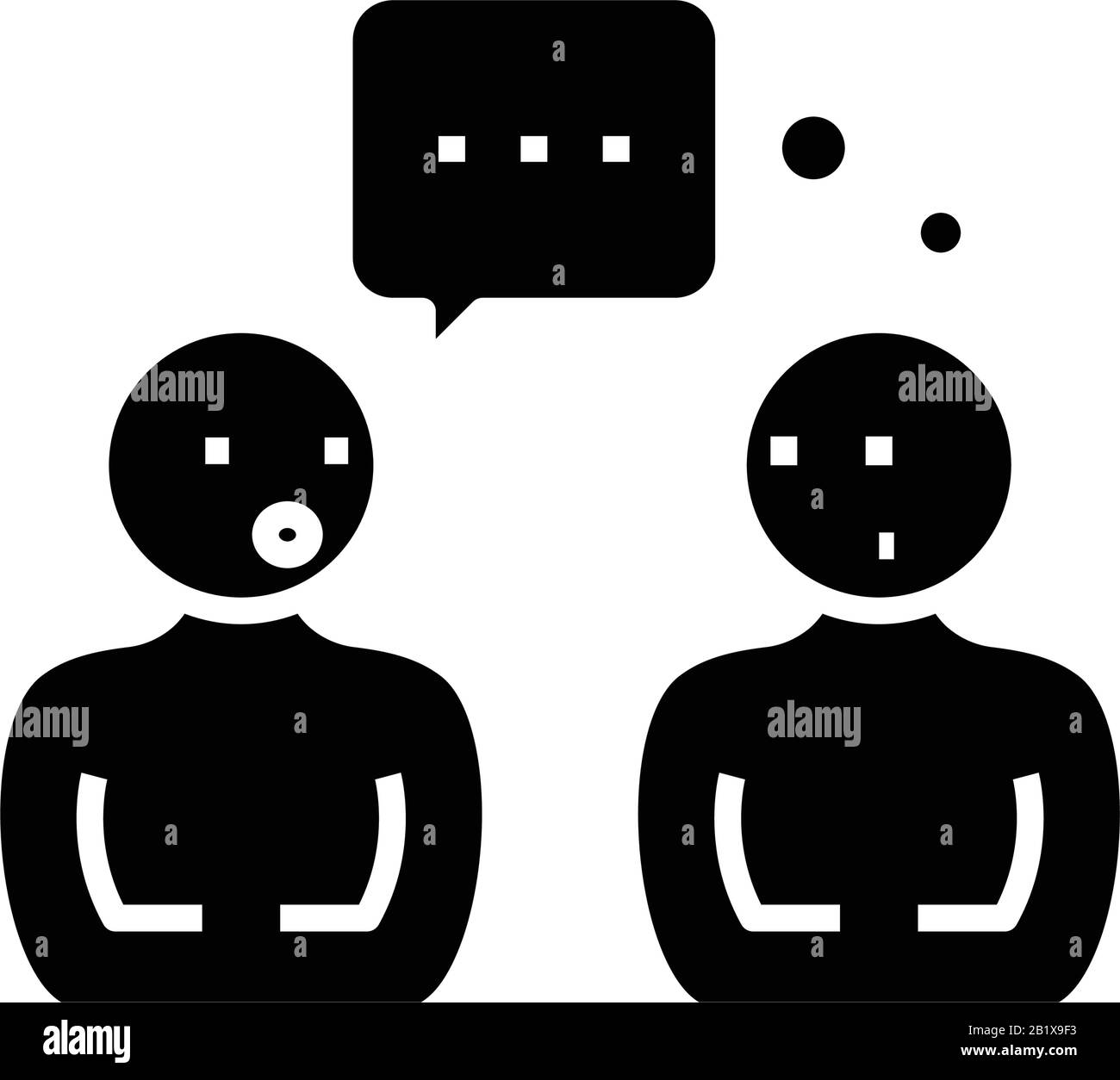 Communication black icon, concept illustration, vector flat symbol ...