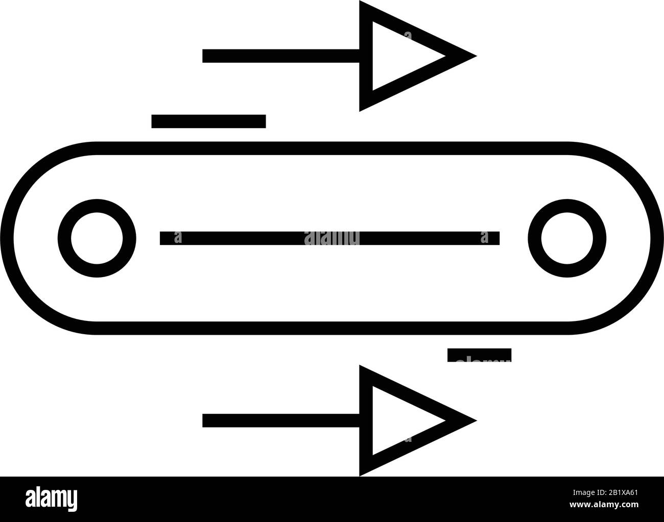 Machinery line icon, concept sign, outline vector illustration, linear ...