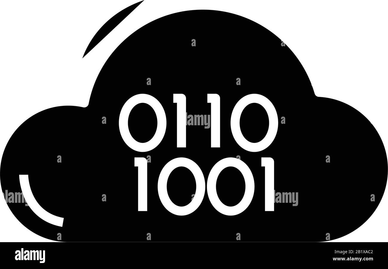 Cloud technology black icon, concept illustration, vector flat symbol ...