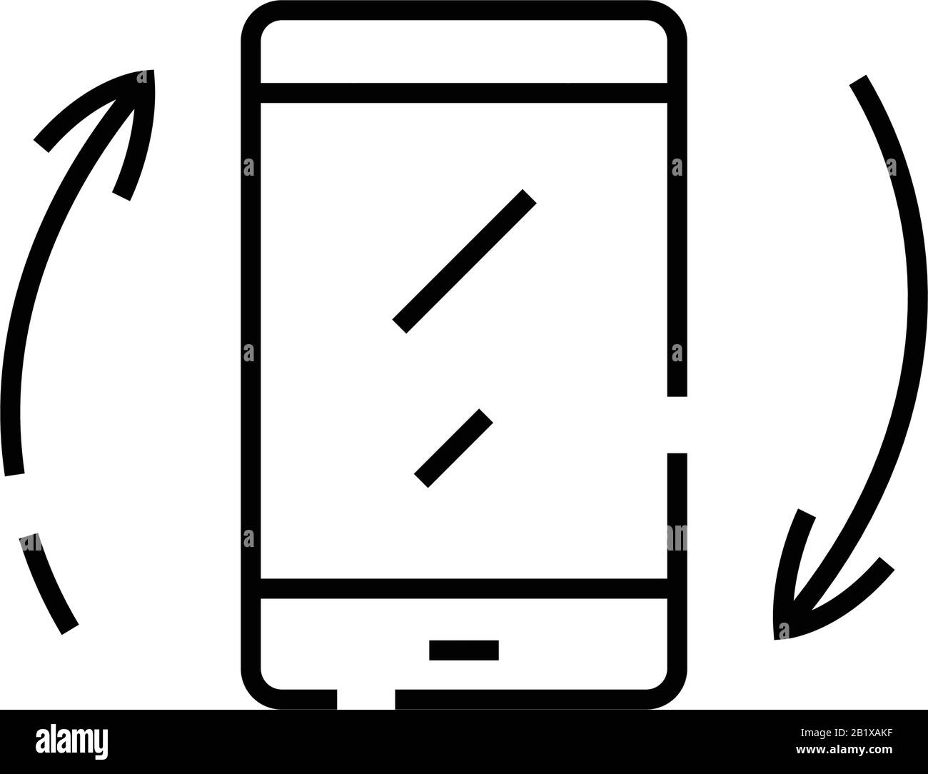 Mobile app line icon, concept sign, outline vector illustration, linear ...