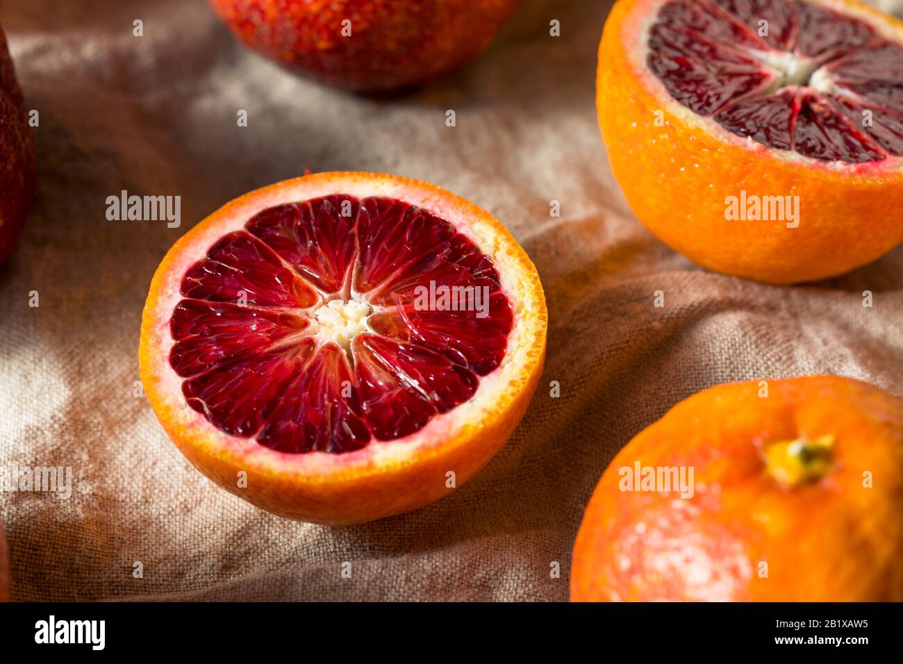 Raw Organic Red Blood Oranges in a Bunch Stock Photo - Alamy