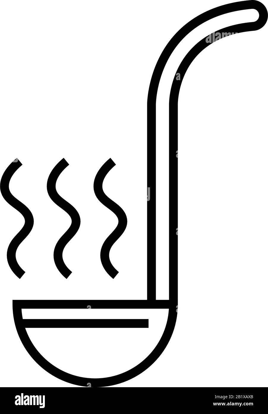 Ladle line icon, concept sign, outline vector illustration, linear ...