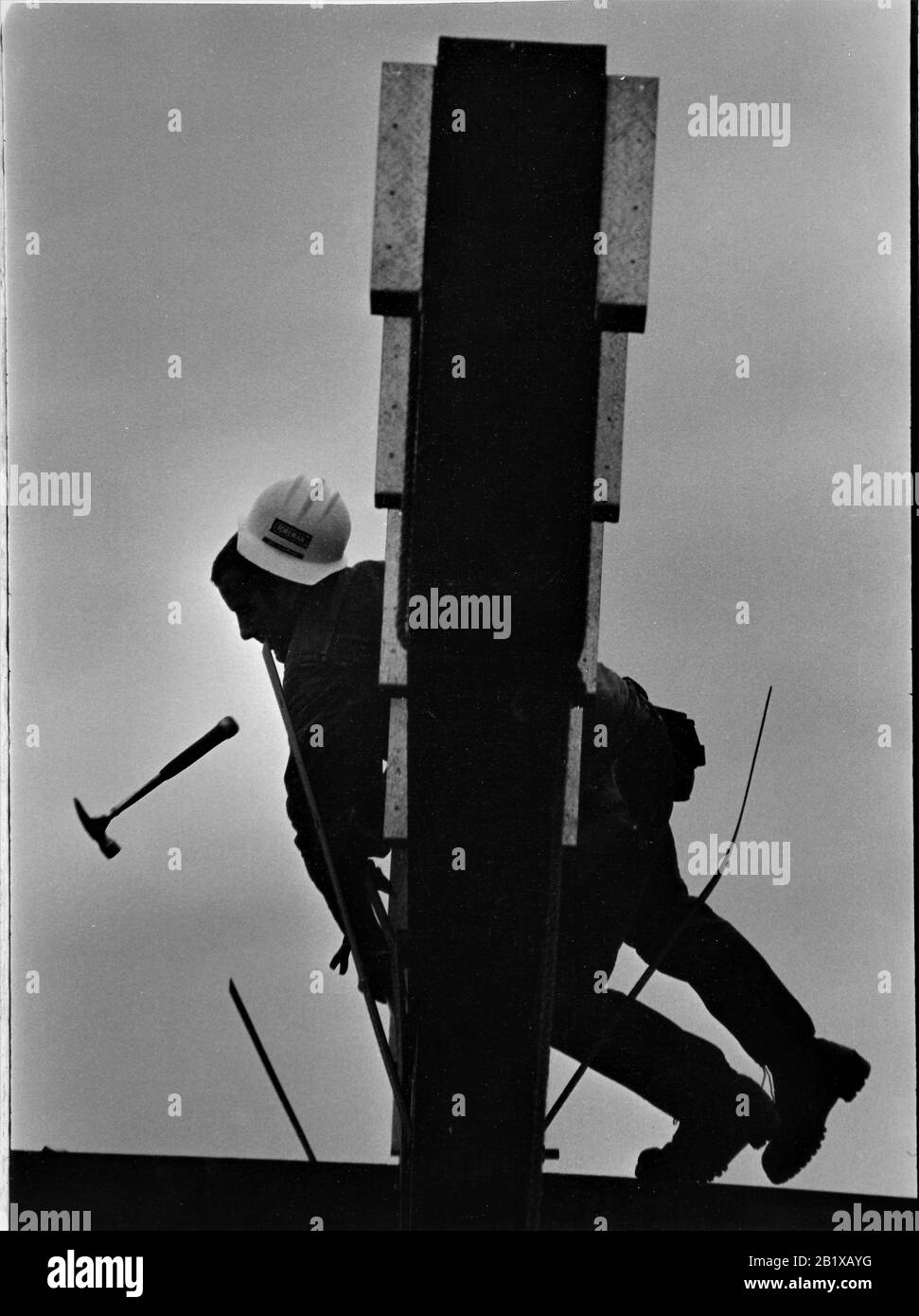 Man falling after hitting himself with a hammer on the 3rd floor of new ...